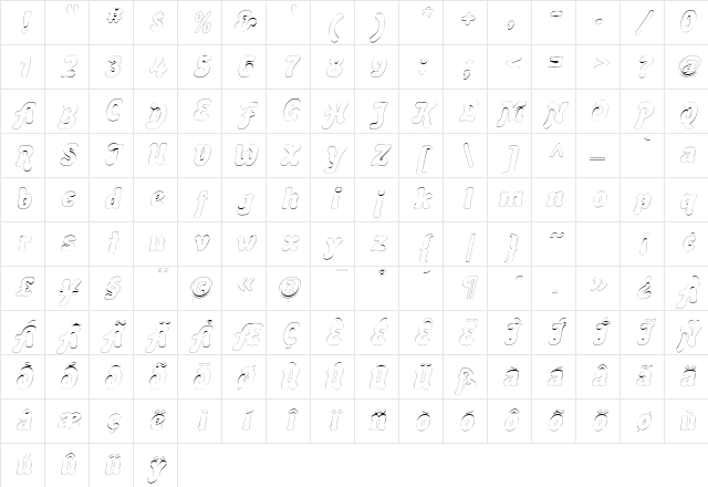 BubbleSoftOutline Italic - Free Download (TTF) | uFonts